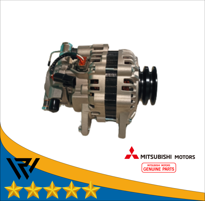 Mitsubishi alternator 4d56 double pulley 110A 12V w/ vacuum pump ...