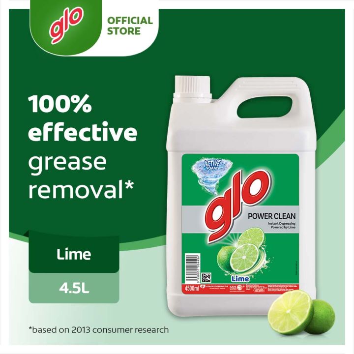 Glo Active Foam Lime Dishwashing Liquid 4.5L | Lazada