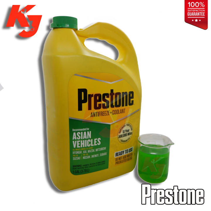 Prestone Asian Coolant Green (Hyundai, Mazda, Kia, Mitsubishi) 1 Gallon ...