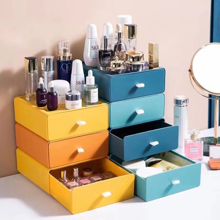 Home Drawer Storage Box Office Desktop Organize Multi Layer Stackable