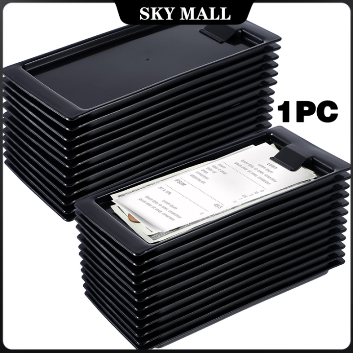 Bill Tray, Money Tray, Cash Tray, Tip Tray,Black Check Holders,Multi ...