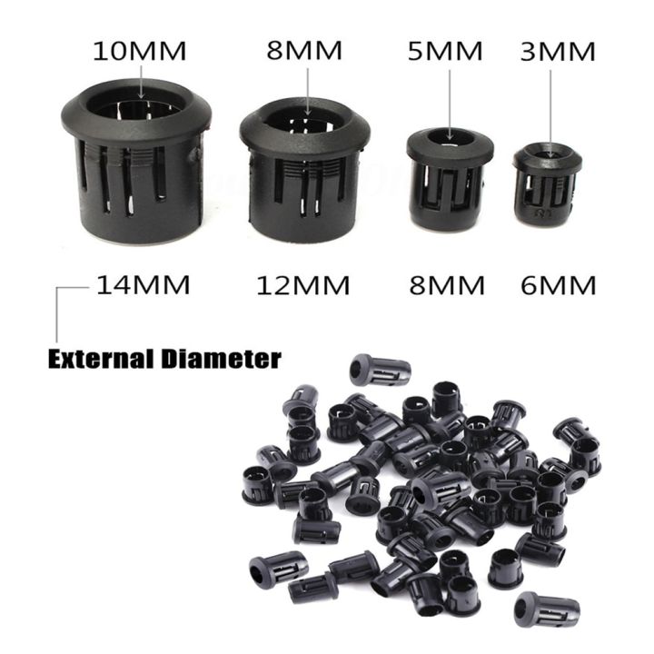 Black Plastic Lamp LED Diode Holder Black Clip Bezel Socket Mount 3mm ...