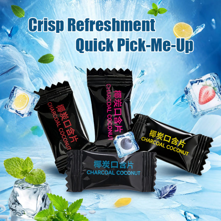 Coconut Charcoal Mint Candy - Sugar-Free Strawberry Blueberry Snacks ...