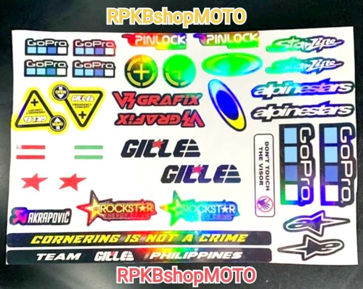 GILLE HELMET STICKER HOLOGRAPIC (HOLOGRAM HELMET STICKER) | Lazada PH