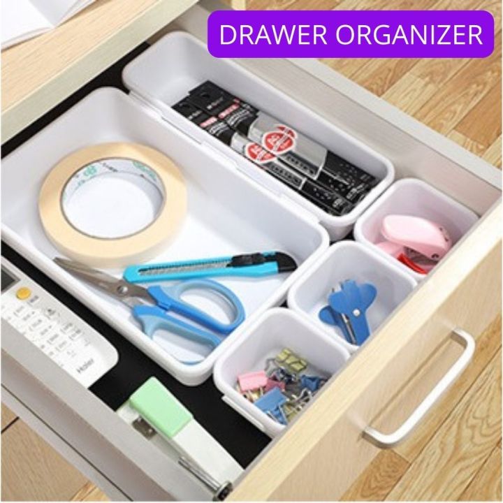 Prettious Desk Drawer Organizer | Set of 8 Interlocking Tray Organizer ...