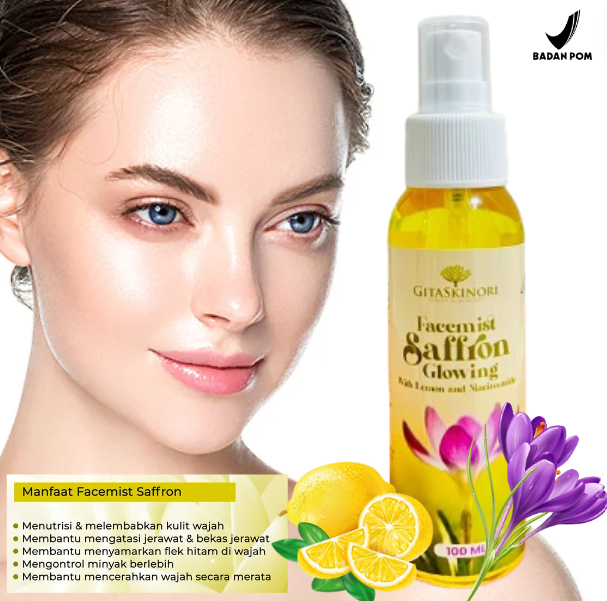 100 ML FACE MIST SAFRON BPOM SUPER NEGIN WITH LEMON DAN VIT E ...