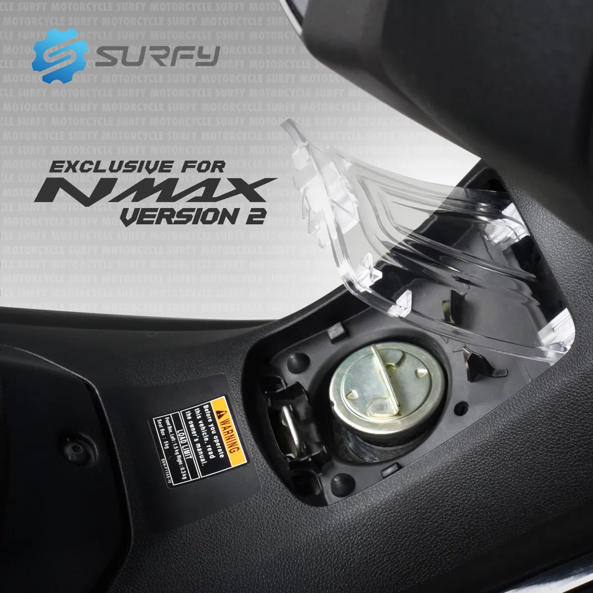 KNO Nmax V2 Gas Tank Cover Trasparent Carbon ABS Plastic Easy Install ...