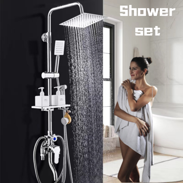 New 304 Shower Set Bathroom Home Full Copper Hotel Booster Shower with ...