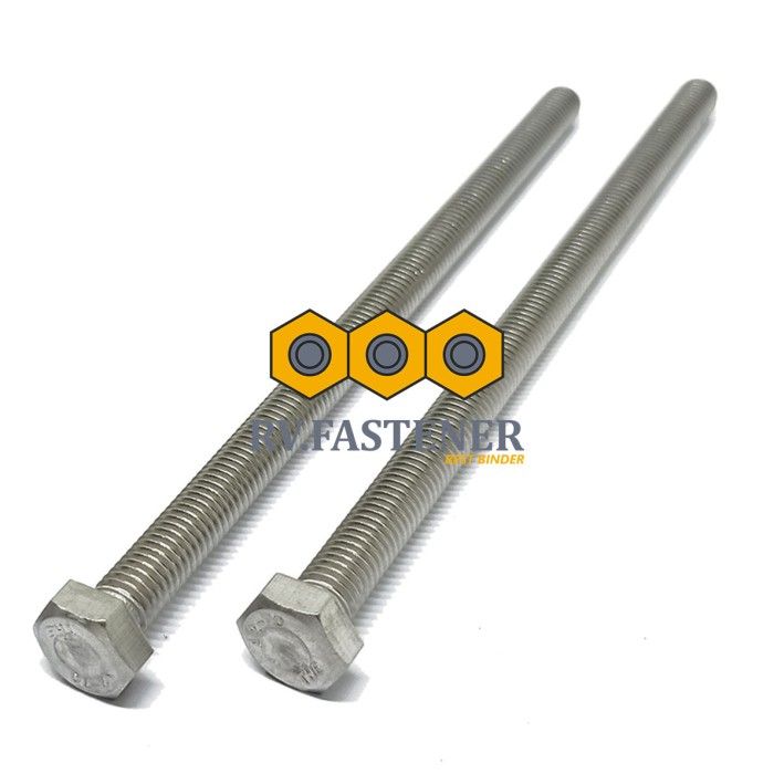 BAUT M30 STAINLEES STEEL 304 | DRAT 30 MM PITCH 3.50 MM KUNCI 46 MM ...