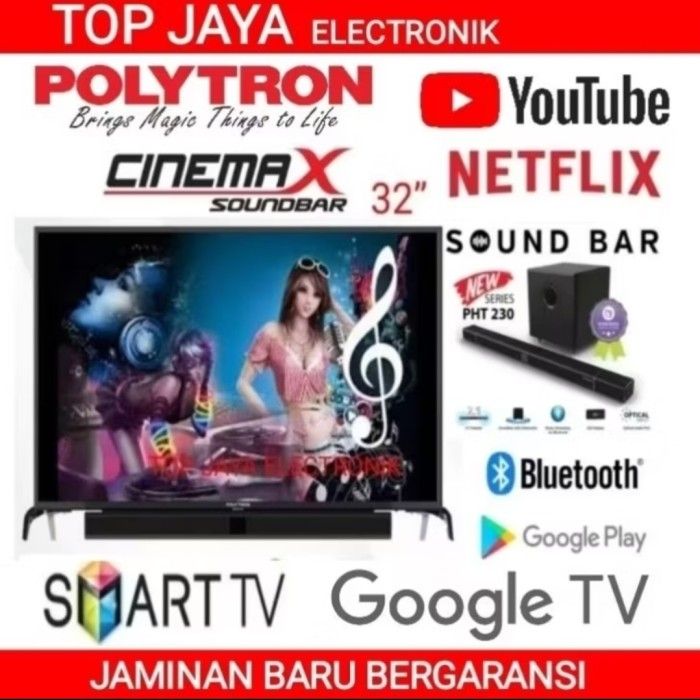 LED TV POLYTRON 32INCH SMART GOOGLE TV BARU BERGARANSI RESMI - Dus dari ...