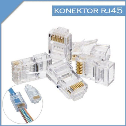 RJ45 RJ 45 CONNECTOR CONECTOR KONEKTOR JARINGAN ENTERNET INTERNET LAN ...