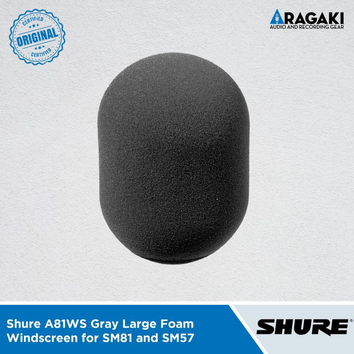 Shure A81WS Gray Large Foam Windscreen for SM81 and SM57 | Lazada PH