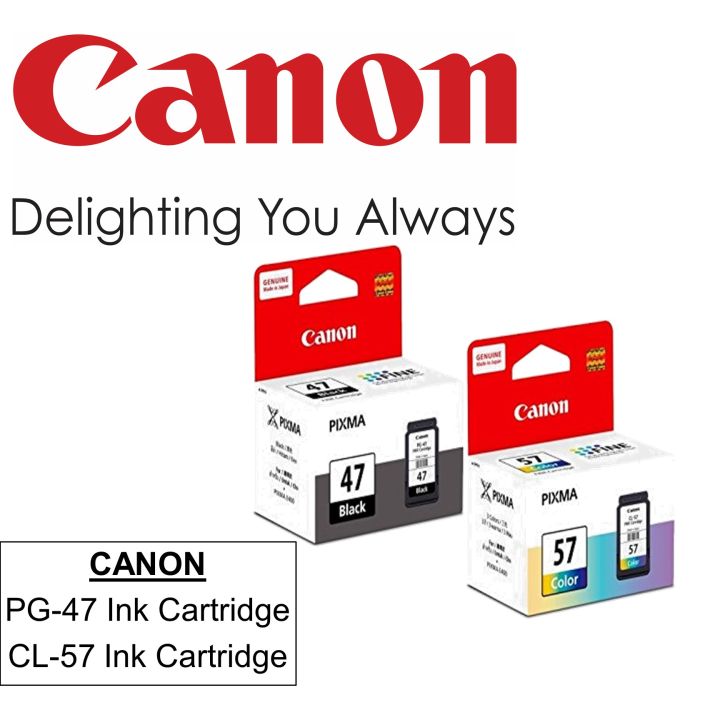 [Bundle of 2] Canon 47 Black ink 57 Color Ink Cartridge for PIXMA E480 ...