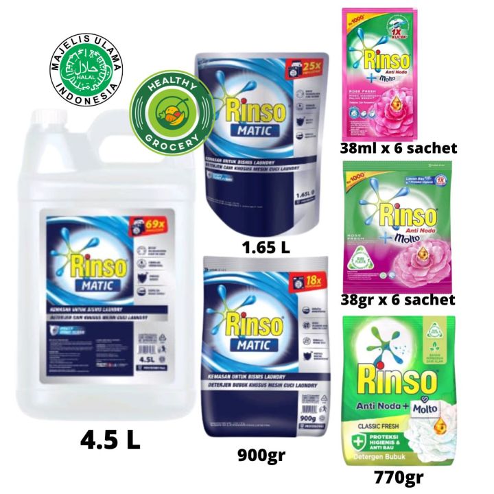 Rinso Matic Professional / Rinso Detergen Cair / Rinso | Lazada Indonesia