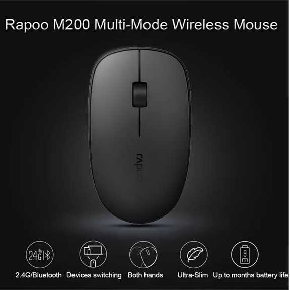 RAPOO M200 SILENT Multi-Mode Wireless Bluetooth Mouse / USB 3.0 ...