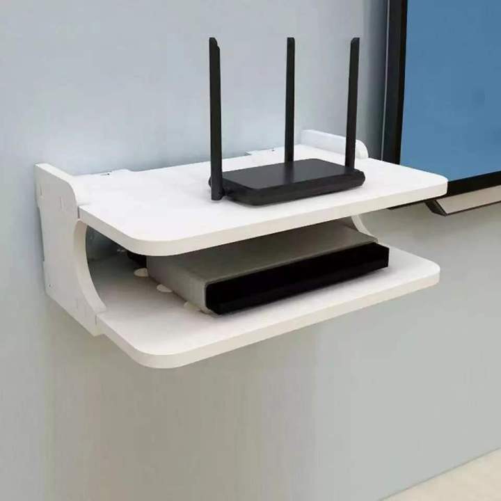 Wall set top box rack punching living room TV router atorage box wall ...