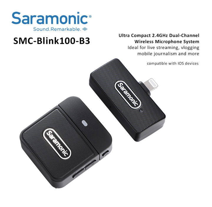 Saramonic Blink100 B3 - Blink 100 B3 Ultra-Portable Clip-On (2.4GHz ...