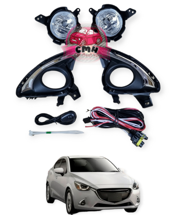 ไฟตัดหมอก LED สปอร์ทไลท์ Mazda 2 SkyActiv มาสด้า2 ปี 2015 2016 2017 ...