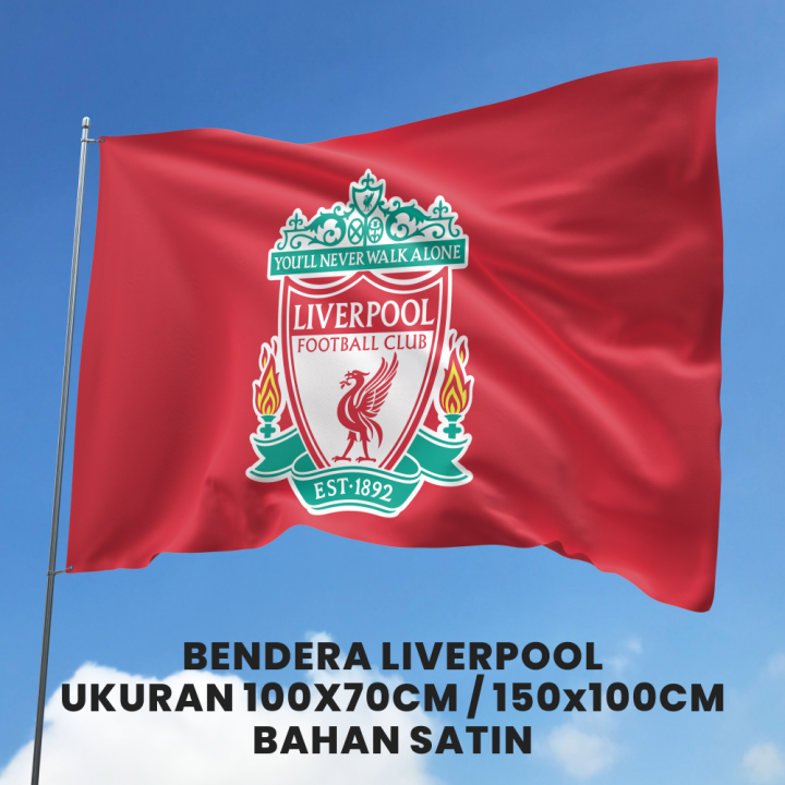 Bendera Liverpool Background Merah - Bahan Satin | Lazada Indonesia