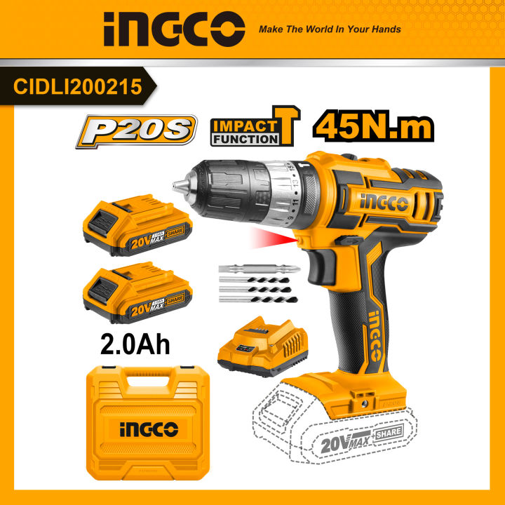 INGCO CIDLI200215 Máy khoan búa dùng pin 20V | Lazada.vn