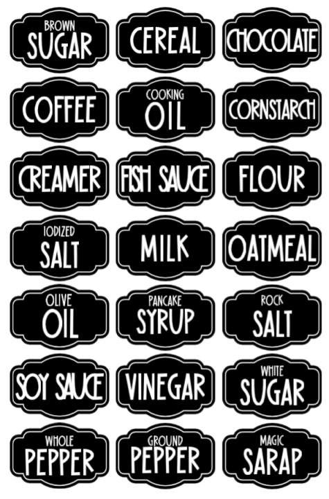 Condiments & Spices Sticker Labels | Lazada PH
