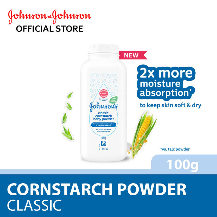 Johnson's Baby Corn Starch Powder Classic 100g | Lazada