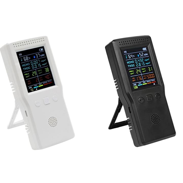 Air Quality Monitor 9 in 1,Formaldehyde Detector Indoor, Temperature & Humidity CO2 Meter ...