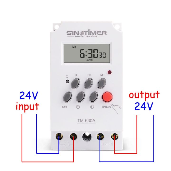 24v Dc / Ac Input 7 Days Programmable 24hrs Mini Timer Switch 24v Time ...