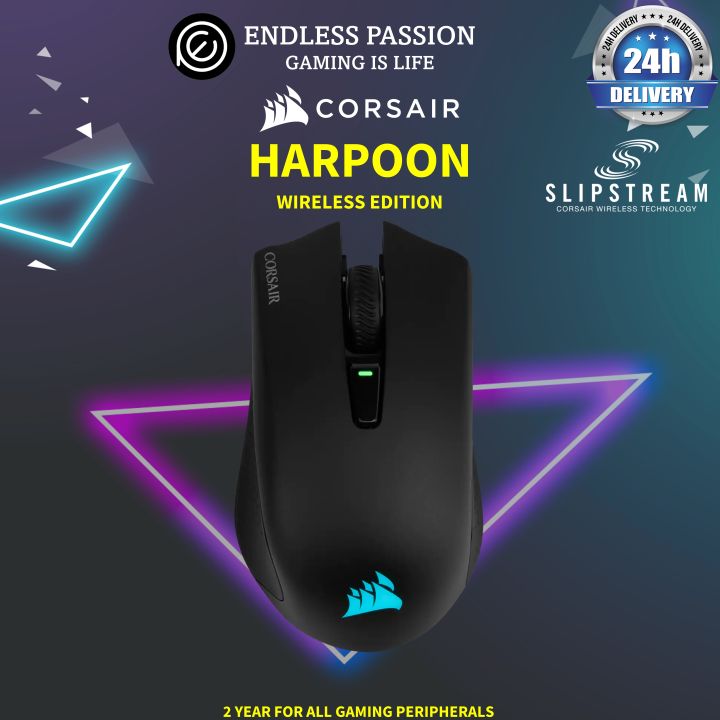 Corsair Harpoon RGB Wireless Gaming Mouse with SLIPSTREAM Technology ...