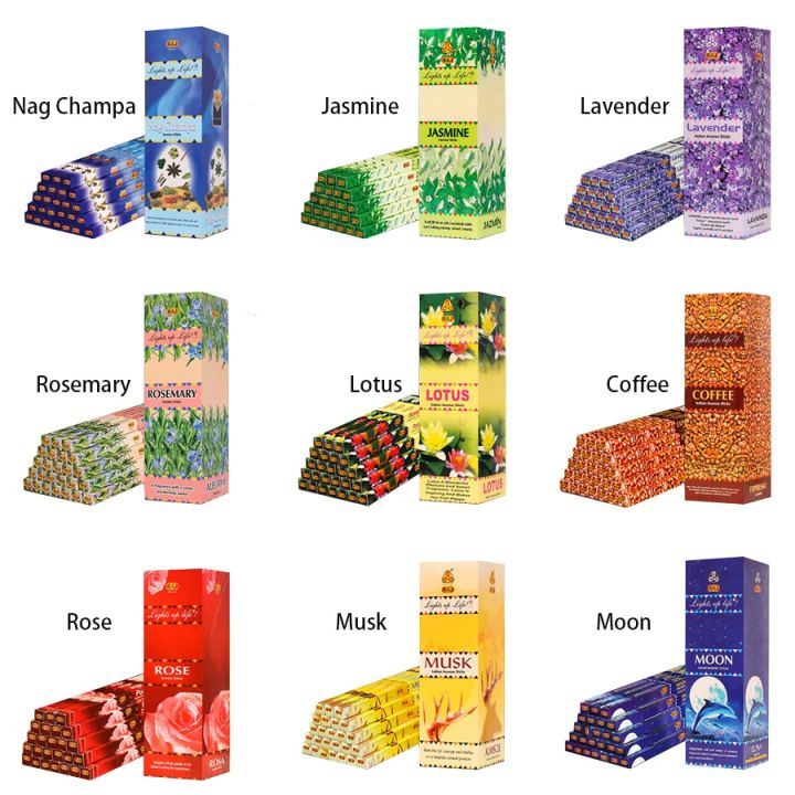 YXY Twenty Kinds Indian Incense Sticks 6/12/25 Tubes Nag Champa ...