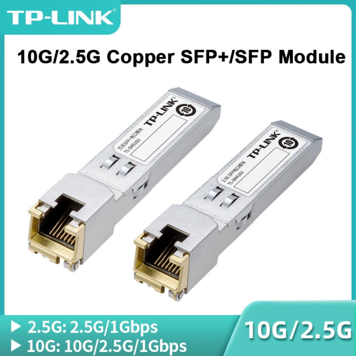 TP-Link 10G Copper SFP+ Module 10GBase-Tx 2.5G Fiber Optical RJ45 ...