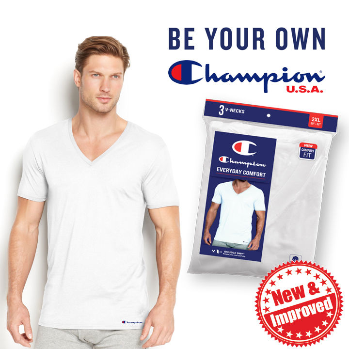 Champion U.S.A Mens T-Shirts 3 pcs per pack MADE IN HONDURAS | Lazada PH