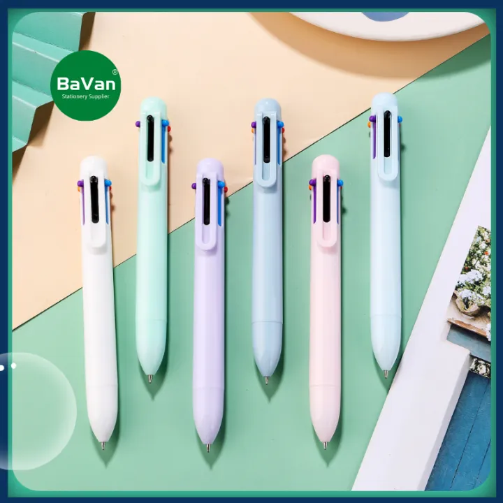BaVan 0.5mm Macaron 6-color Ballpoint Pen Ins Press Pen Student Multi ...