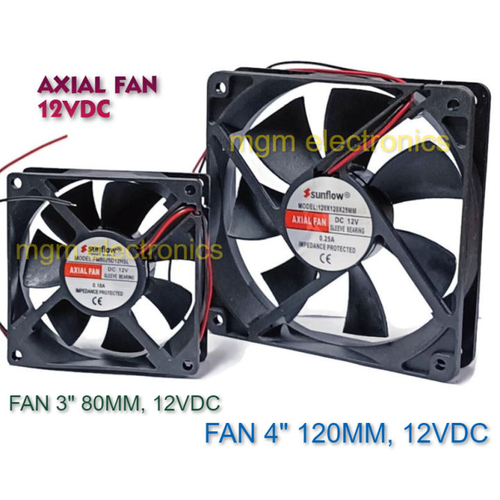 FAN 12VDC 80MM, 120MM SUNFLOW BLOWER FAN, EXHAUST FAN, COOLING FAN | Lazada PH