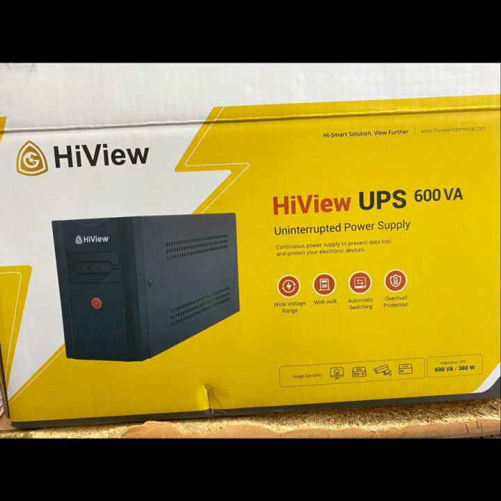 Hiview UPS 600VA 360W UNINTERRUPTIBLE Power Supply | Lazada Indonesia
