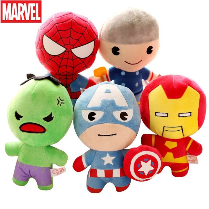12CM MARVEL Plush Toy Spiderman Captain America Iron Man Hulk The ...