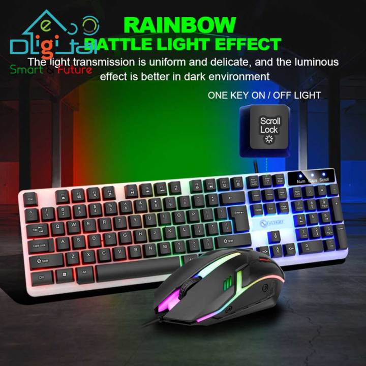 Limeide GTX350 Gaming Keyboard and Mouse Set LED Backlight with ...