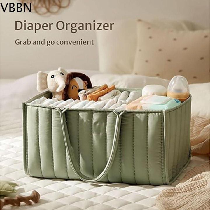 VBBN จุได้มาก ถุงเก็บผ้าอ้อมเด็ก ที่จับแบบถือ แบบพกพาได้ ภาชนะเก็บสถาน ...
