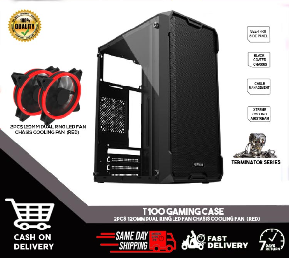 EmartPH KEYTECH T100 TEMPERED GLASS Side MESH Front panel, 2PCS GSTORM ...