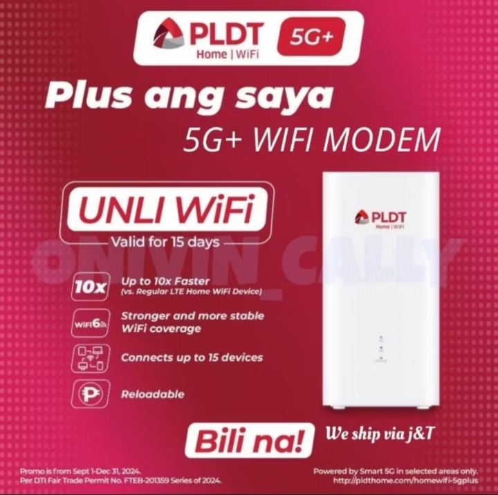 Smart Pro PLDT Home Wifi Lte-Advanced Cat 6 Prepaid FREE Valid UNLI Data For 15 Days | Lazada PH