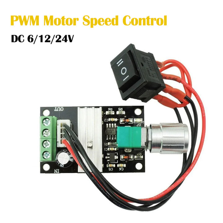 PWM Motor Speed Controller DC Motor Forward Reverse Regulator Adjuatable Governor Switch 6V 12V ...
