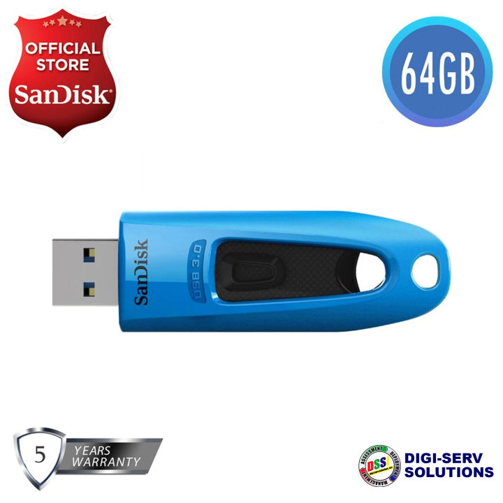 SanDisk Ultra USB 3.0 Flash Drive ~ 64GB - BLUE | Lazada PH