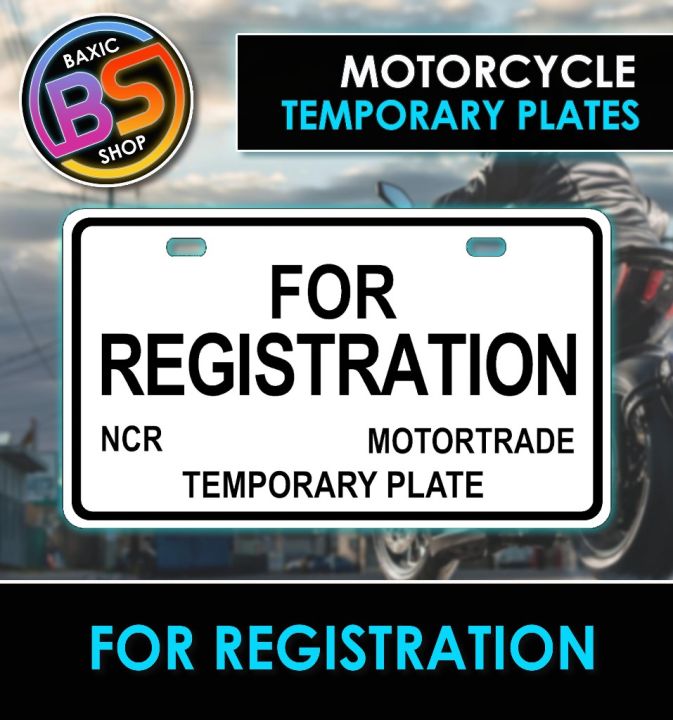 Standard Motorcycle Temporary Plates | Lazada PH