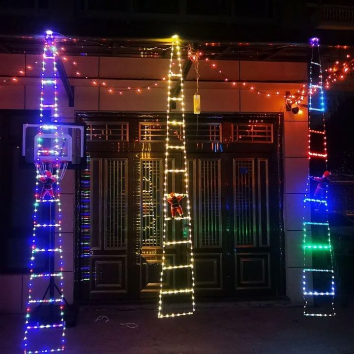 A4427 Búp bê ông già Noel Đèn Led thang giáng sinh Trong nhà ngoài trời ...