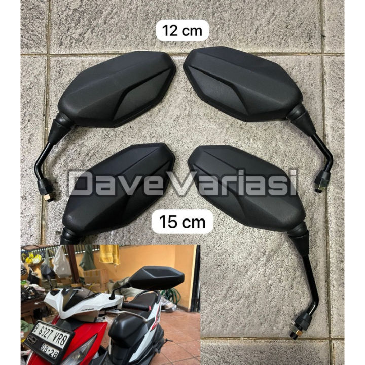 Sepasang Spion Honda ADV Bubut Tangkai Pendek 12CM Universal Semua ...