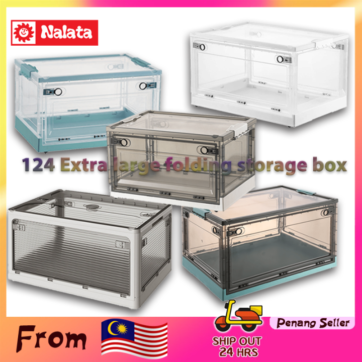 124L Large Capacity Foldable Multipurpose Household Storage Box ...
