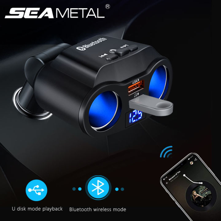12V 24V Car Charger with Bluetooth QC 3.0 Quick Charge Auto USB Socket ...