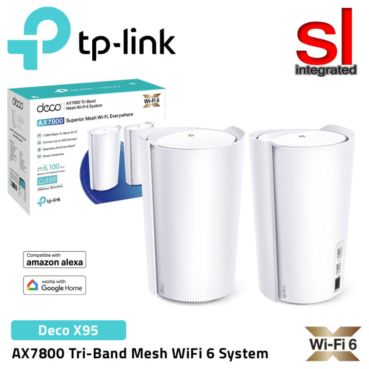 TP-Link Deco X95 AX7800 Tri-Band Mesh WiFi 6 System - 1 Pack/2 Pack ...