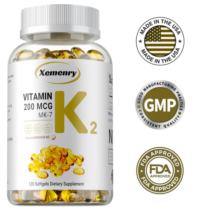 Mga Micro Ingredients Supplement ng Vitamin K2 MK-7, 200 mcg Bawat ...