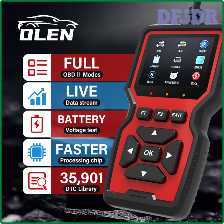 DFJDR V519 OBD2 Car Scanner Auto Check Car Engine Clear Fault Code Live Data Professional ...